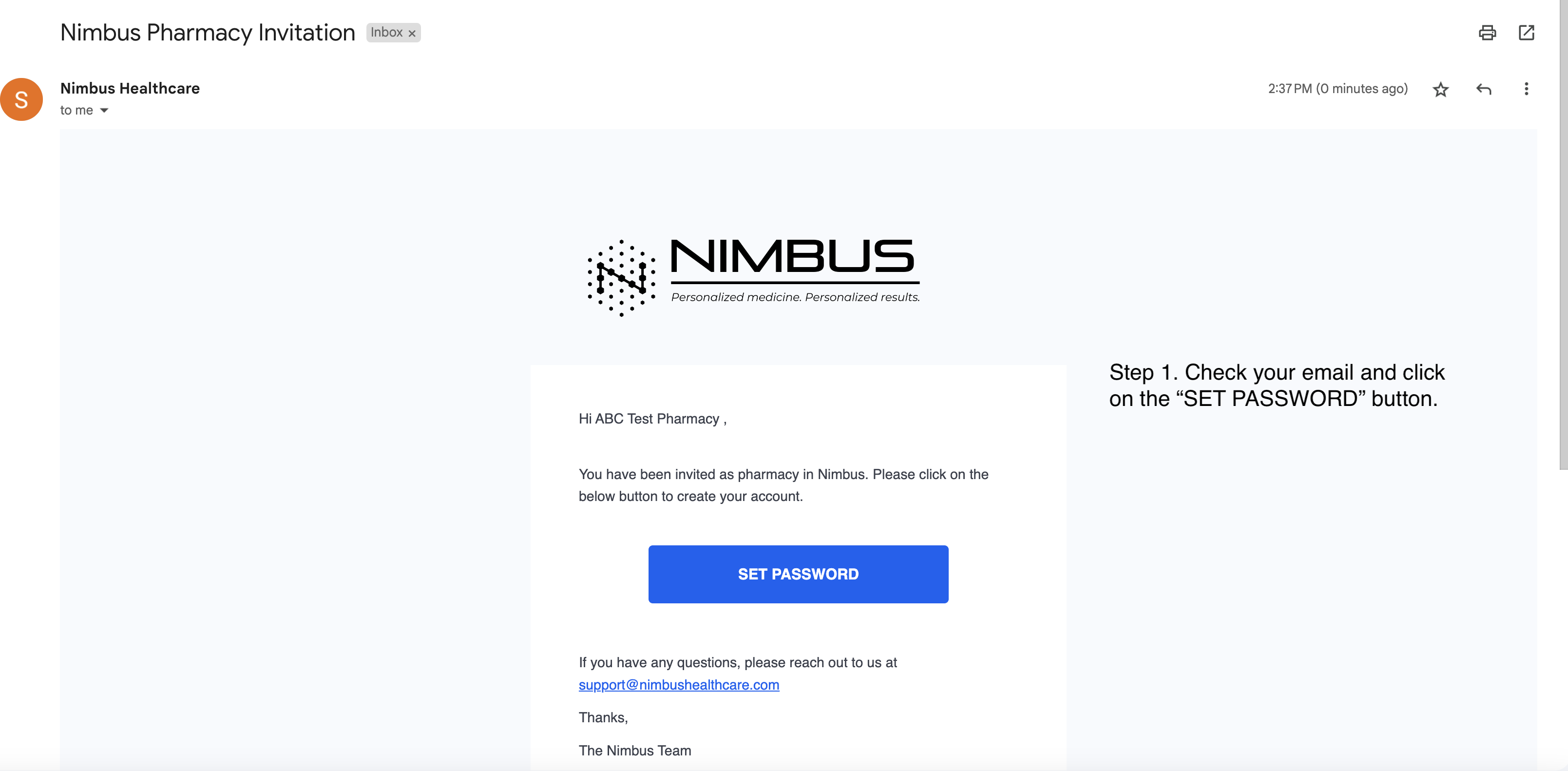 How do I set up my Nimbus Partner Portal?